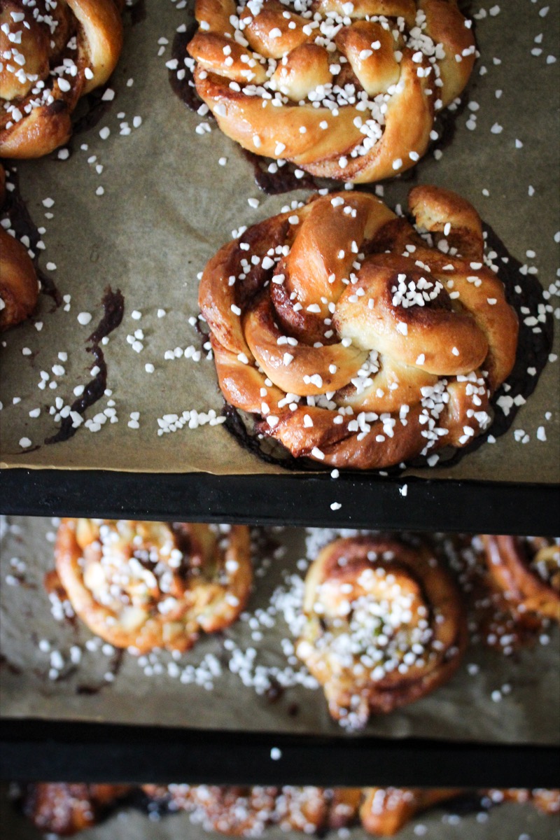 Snurrade kanelbullar med mandelmassa - Salt som Socker