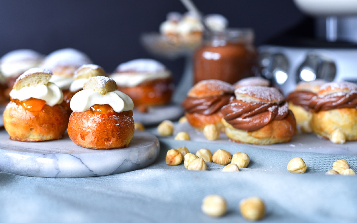 Tre olika semlor. - Salt som Socker